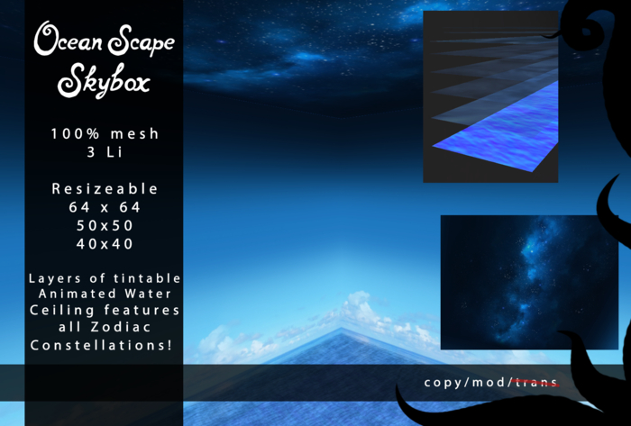 Second Life Marketplace - [TE] Ocean Scape Skybox - Resizeable